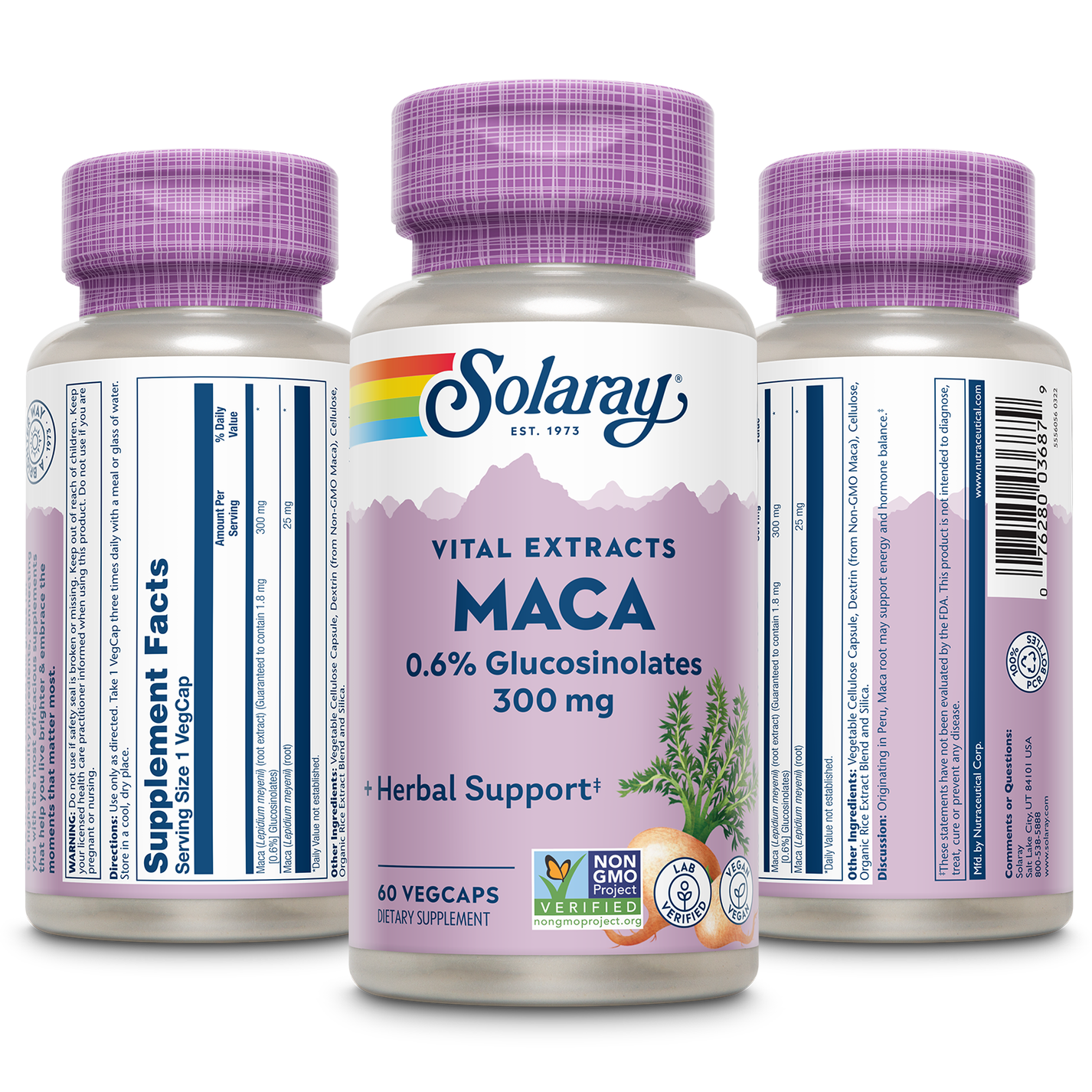 Solaray Maca Root Extract 300 mg | Healthy Balance, Energy, Vitality