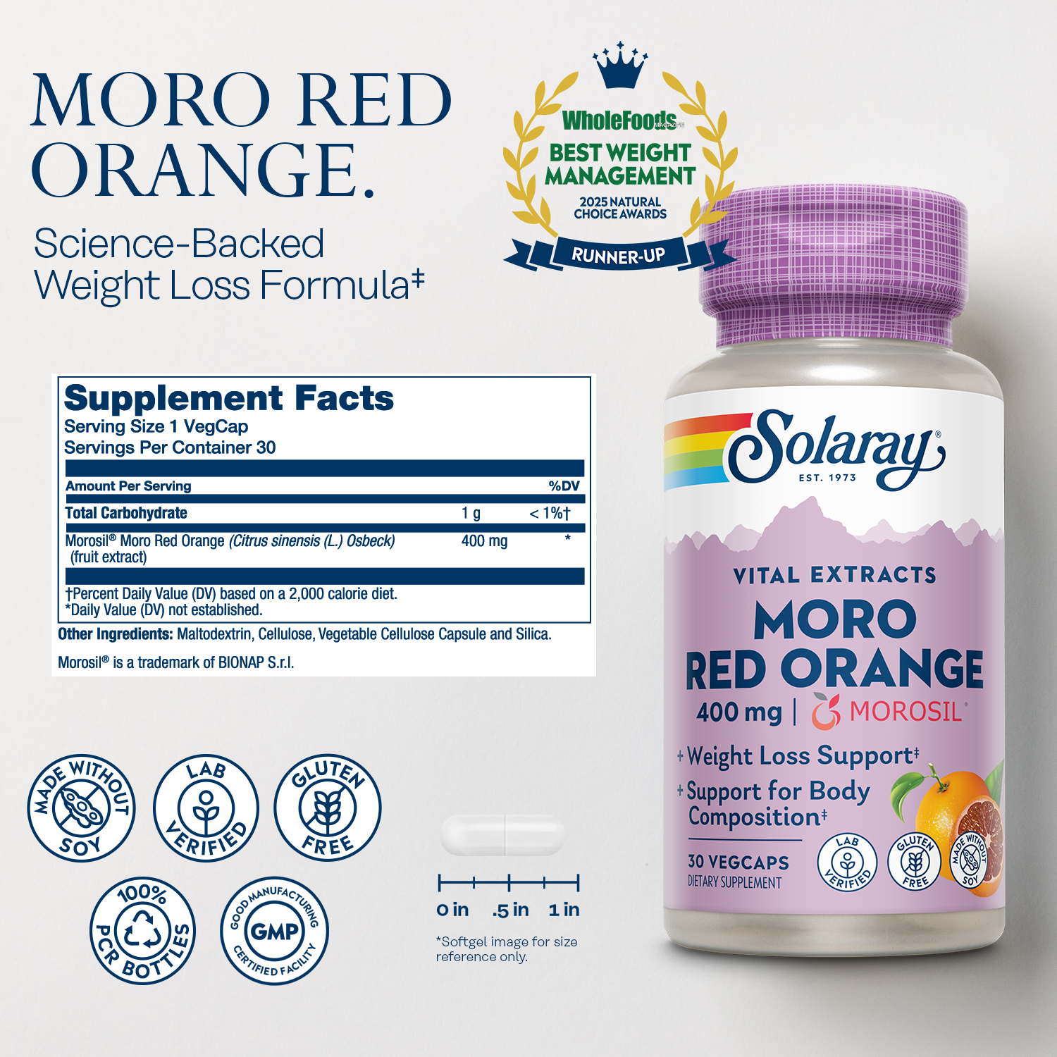 Moro Red Orange Extract Morosil – Solaray