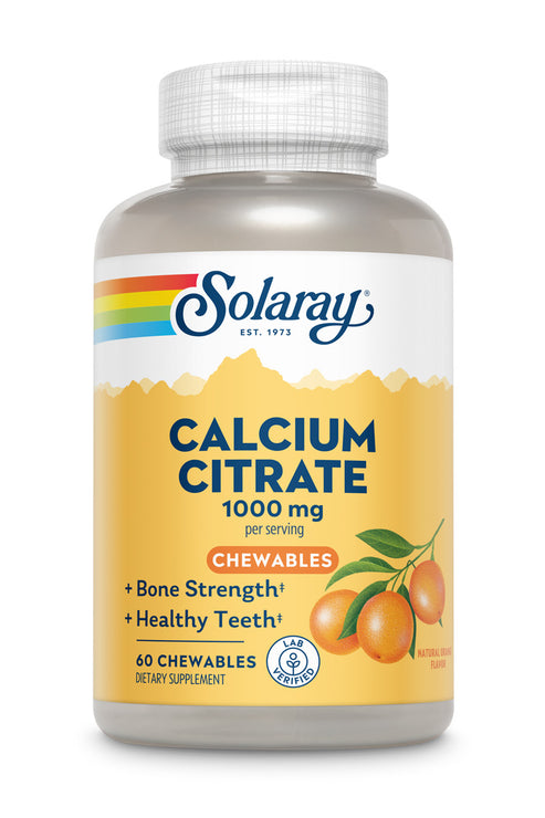 Calcium Citrate Chewables - Orange 1000mg – Solaray