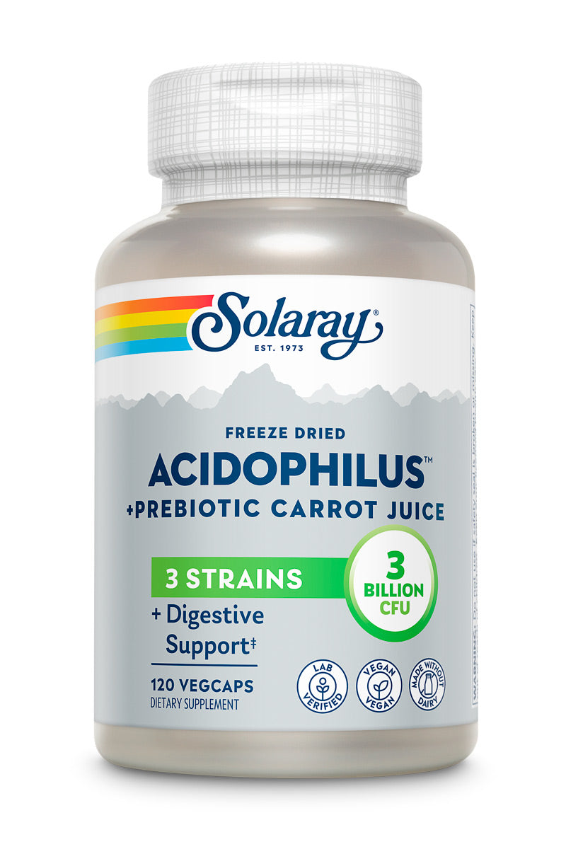 Acidophilus 3 Strain Probiotic & Prebiotic Carrot Juice – Solaray