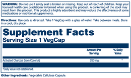 Activated Charcoal 280mg – Solaray