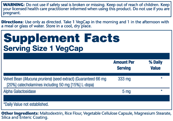 DopaBean, Velvet Bean Extract 333mg – Solaray