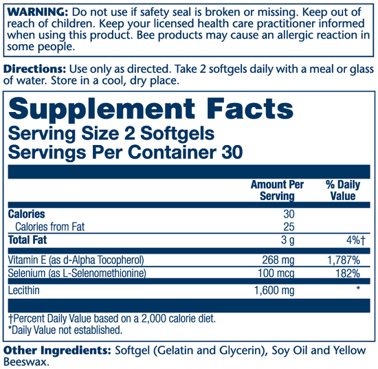 Bio Vitamin E + Selenium 268mg – Solaray