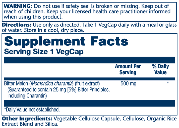 Bitter Melon Extract 5% 500mg – Solaray
