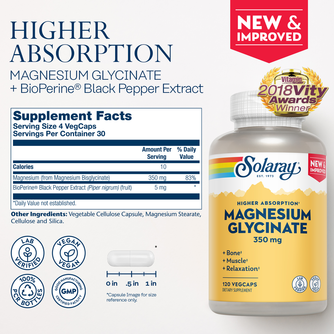 Magnesium Glycinate 350mg – Solaray